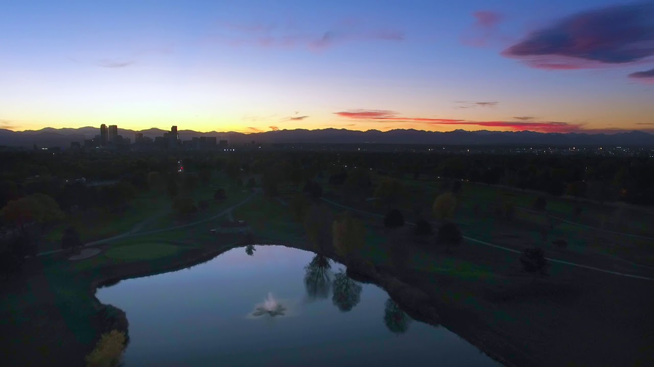 Sunset over City Park, Denver - YouTube
