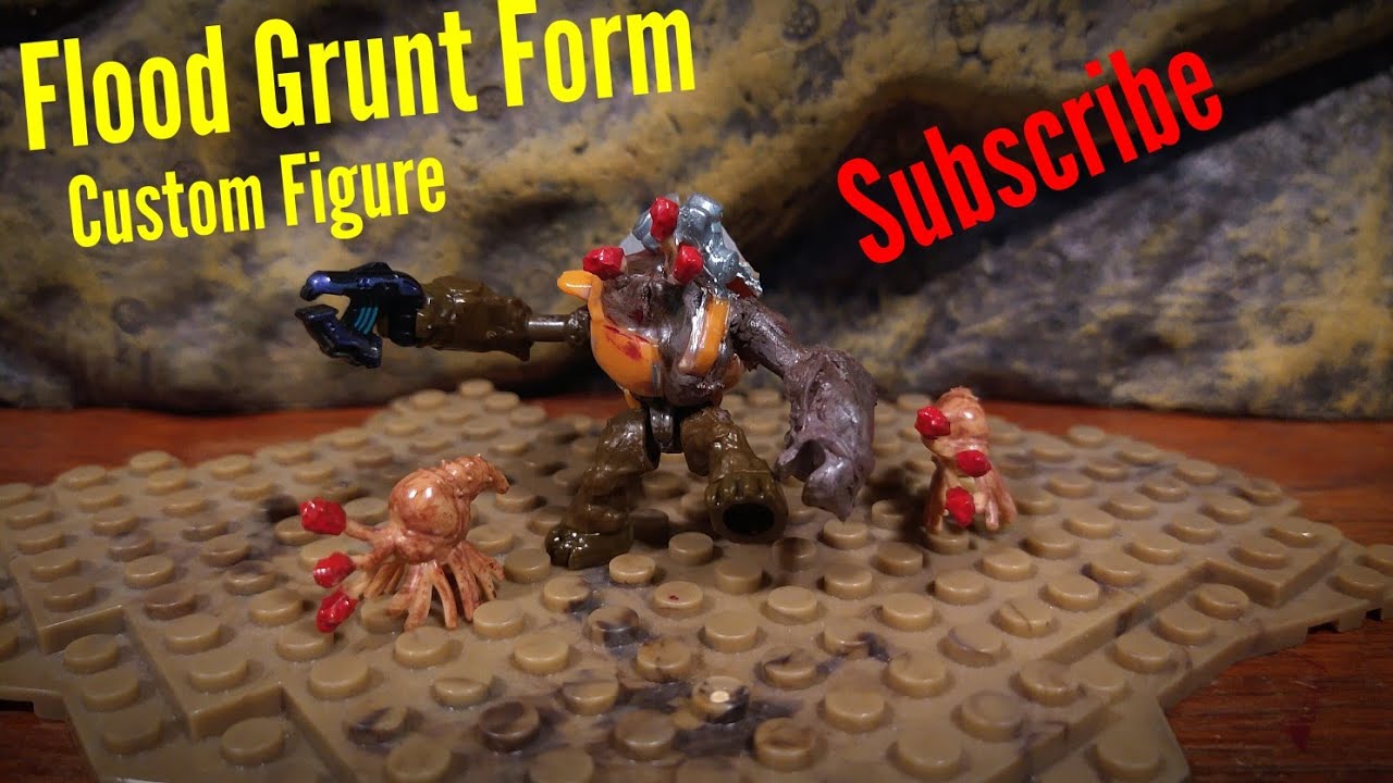Halo Mega Construx Custom Figure flood grunt form - YouTube