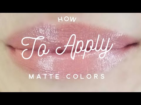 How to Apply Matte LipSense Colors - YouTube