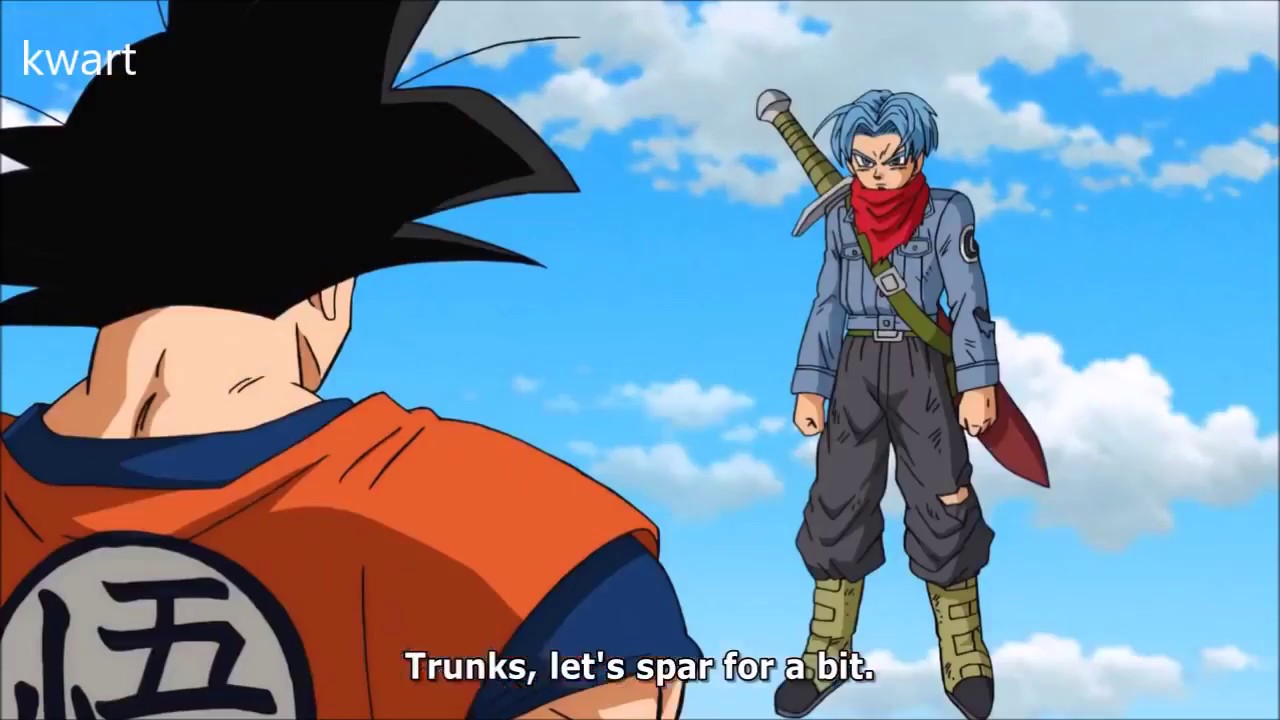 Future trunks vs Goku | HD | Dragon ball super | With (English ...