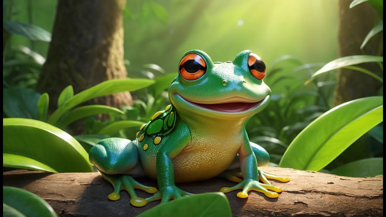 Five Little Frogs Went Hop Hop Hop Rhyme Song | Popular Nursery Rhyme ...