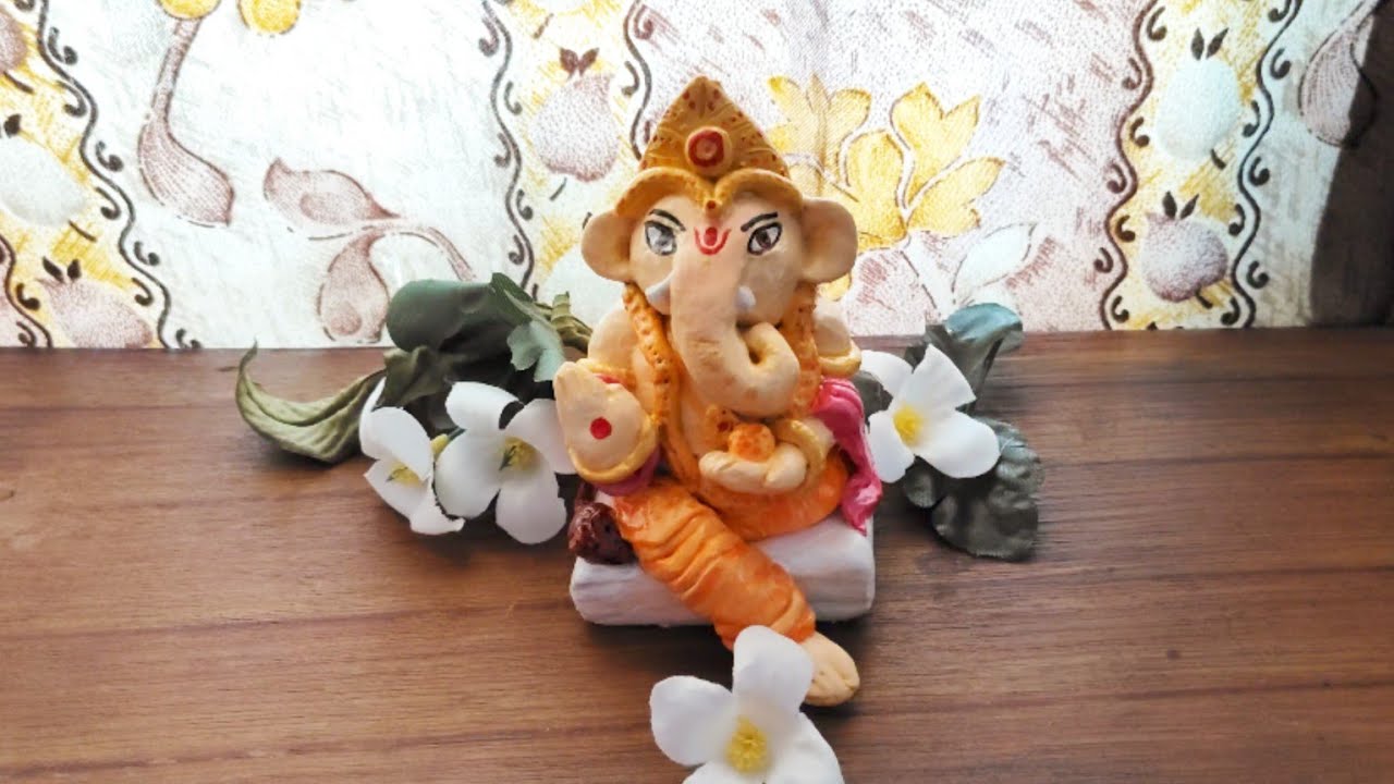 Gannu Baba's creation|making Ganesh idol from clay|How Ganesha was ...