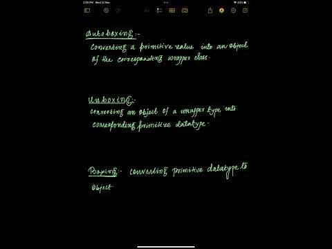 Boxing// autoboxing // unboxing wrapper class java computer class10 ...