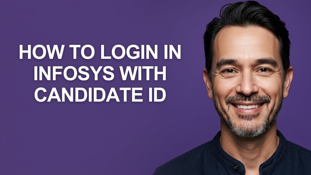 How to Login In Infosys with Candidate Id - KevinHowTo - YouTube