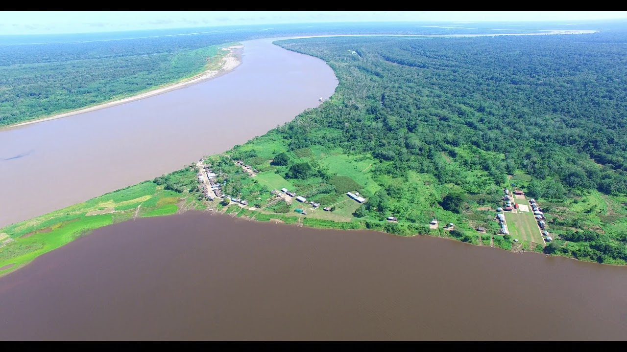 Drone flight over the Amazon River with Aqua Expeditions, Aria ...