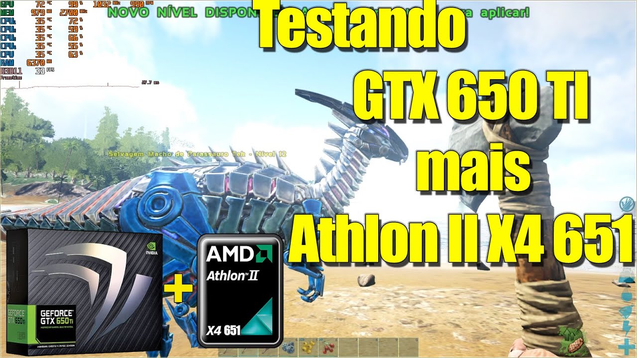 GTX 650 TI + Athlon II X4 651 - ARK: Survival Evolved - YouTube