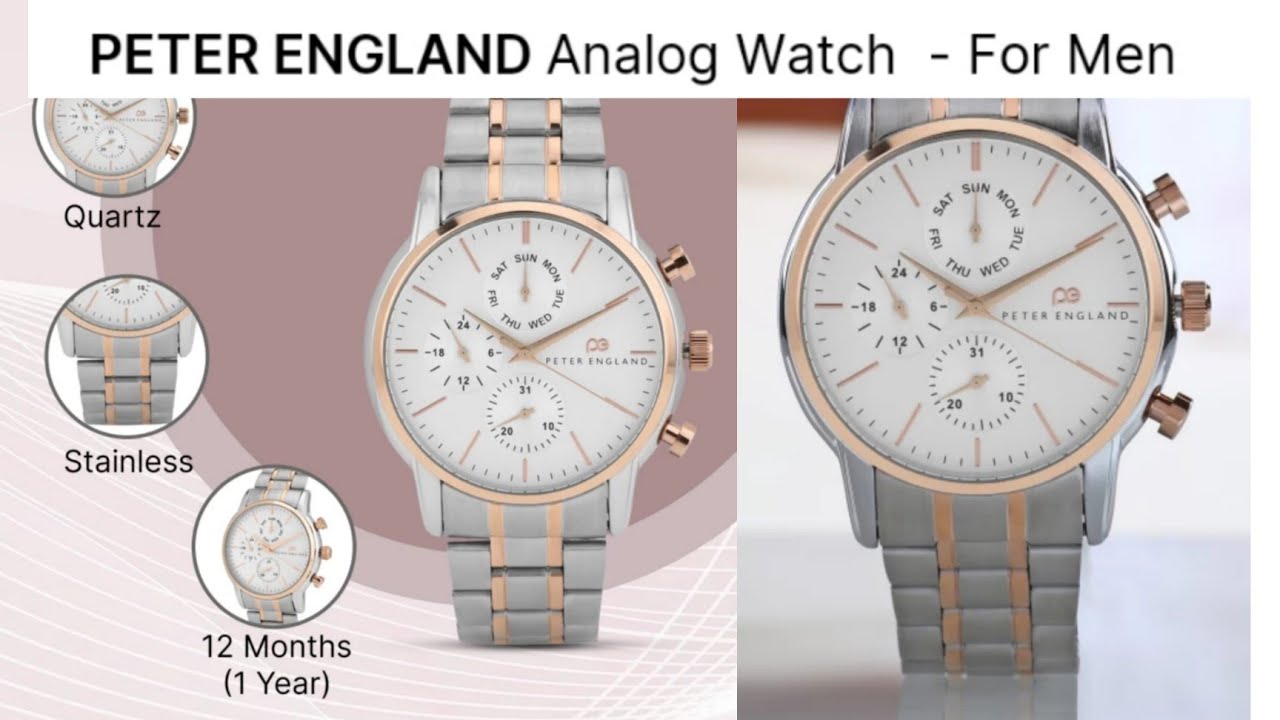 PETER ENGLAND Analog Watch For Men - YouTube