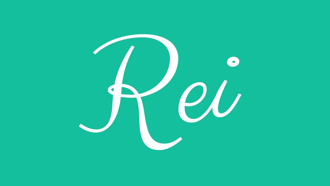 Learn how to Sign the Name Rei Stylishly in Cursive Writing - YouTube