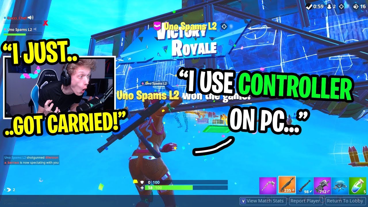 I got CARRIED by a kid using controller on PC Fortnite... (He has 905 ...
