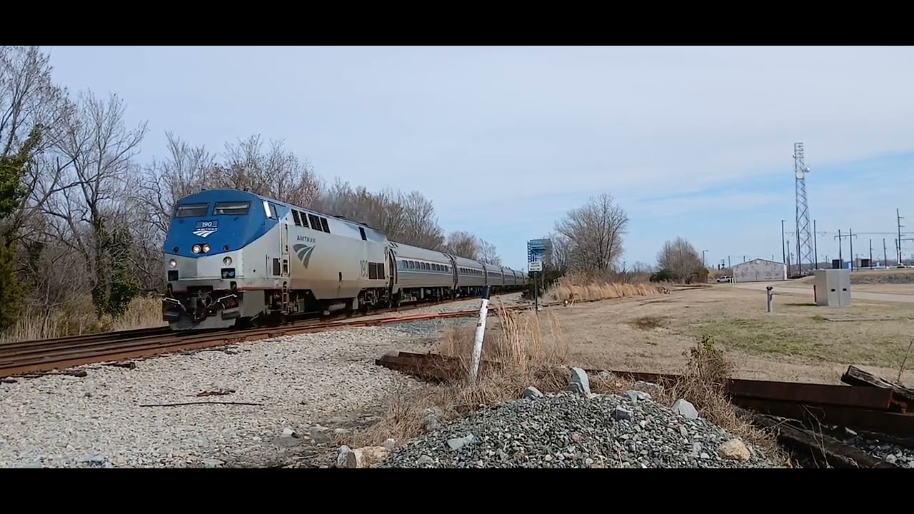 Amtrak 138 Crosses Shell Road in Chesapeake,Va heading Westbound - YouTube