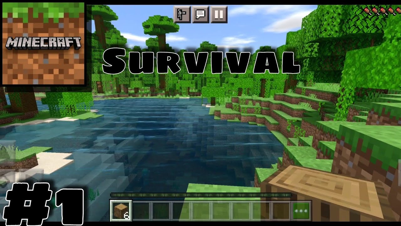 Minecraft PE Survival With Shaders - Gameplay Walkthrough part 1 - YouTube