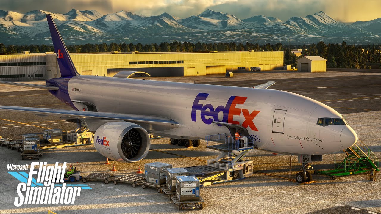 FULL CARGO Flight | FedEx B777F Anchorage-Memphis | MSFS 2020 | 4K ...