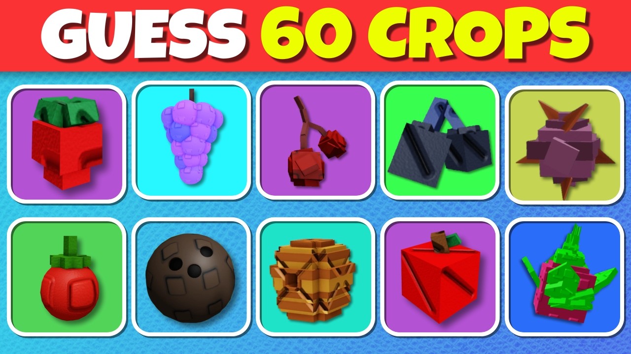 Guess Grow a Garden Roblox Crops in 3 seconds | Grow a Garden Roblox ...