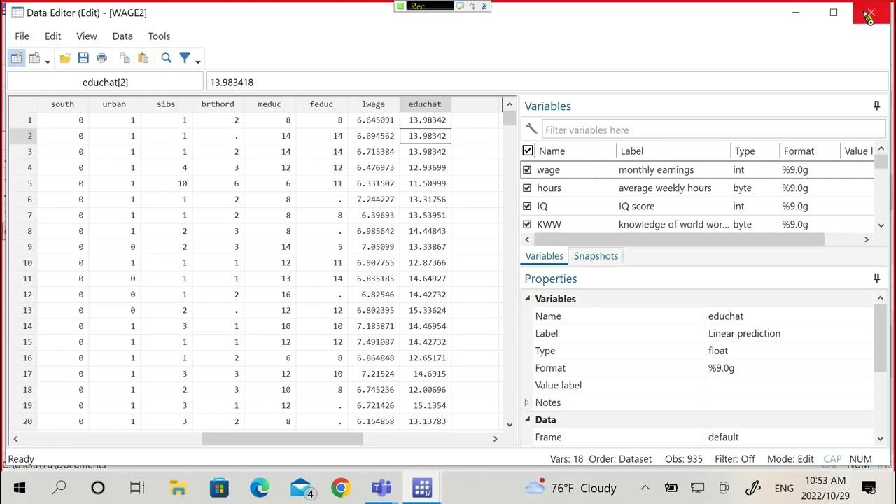IV-2SLS Stata (WAGE2.dta) - YouTube