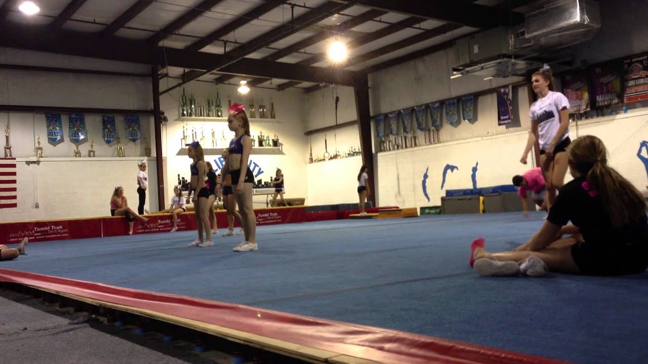 Standing Tuck off........... level 4-5 tumble practice at FLIP CITY ...