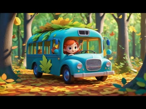 Wheels on the Bus Forest Trail Ride | English Nursery Rhyme | Kids ...