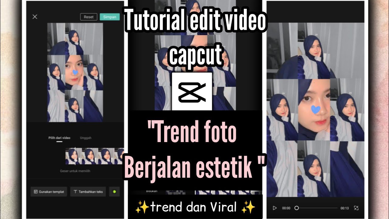 tutorial edit video capcut| trend foto berjalan estetik| yang lagi trend dan viral - YouTube