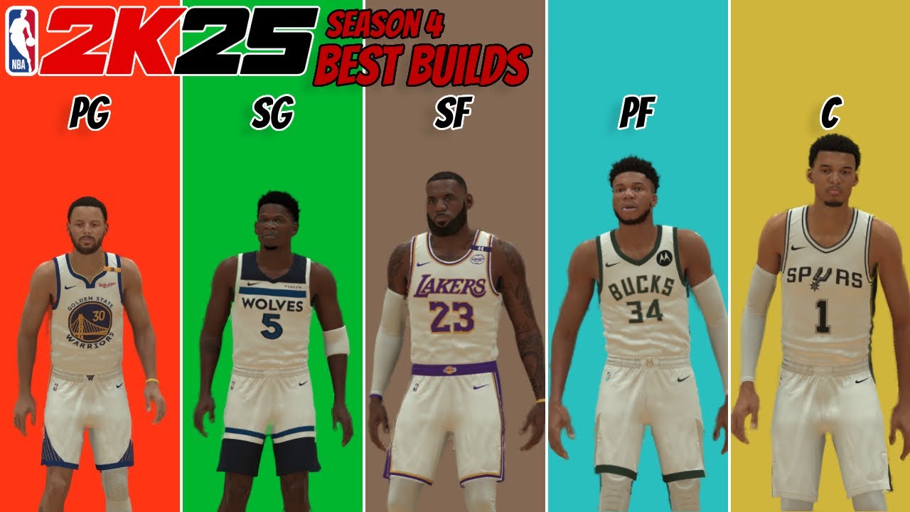 NBA 2K25 - The BEST BUILDS For All Positions In Season 4 Of NBA 2K25 ...
