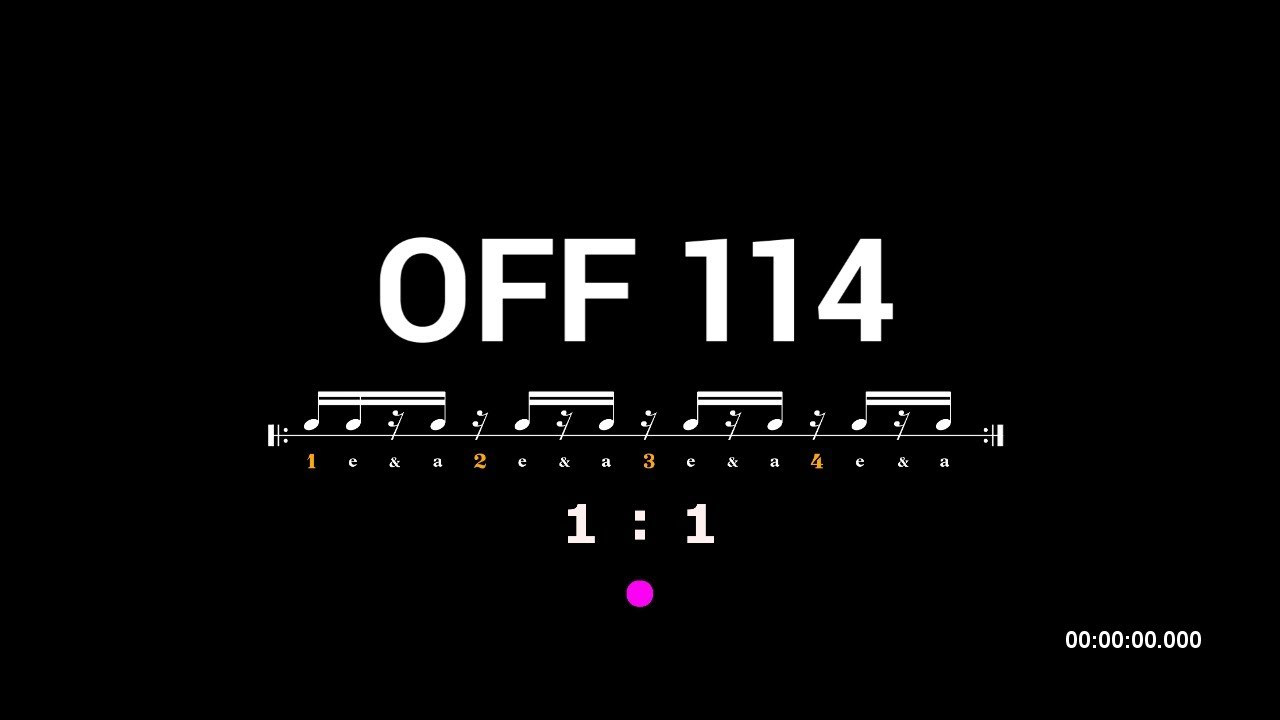 Off-Beat with 16th Groove / BPM 114 - YouTube