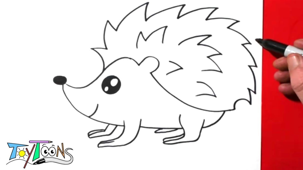 How to Draw a Hedgehog 🦔 | Easy Step by Step Drawing Tutorial - YouTube