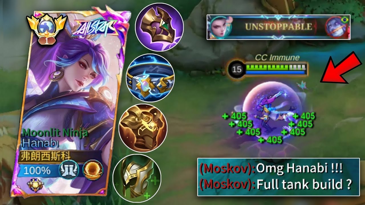 NEW META ! HANABI FULL TANK BUILD, BEST BUILD PROTECTION🤫PERFECT ...