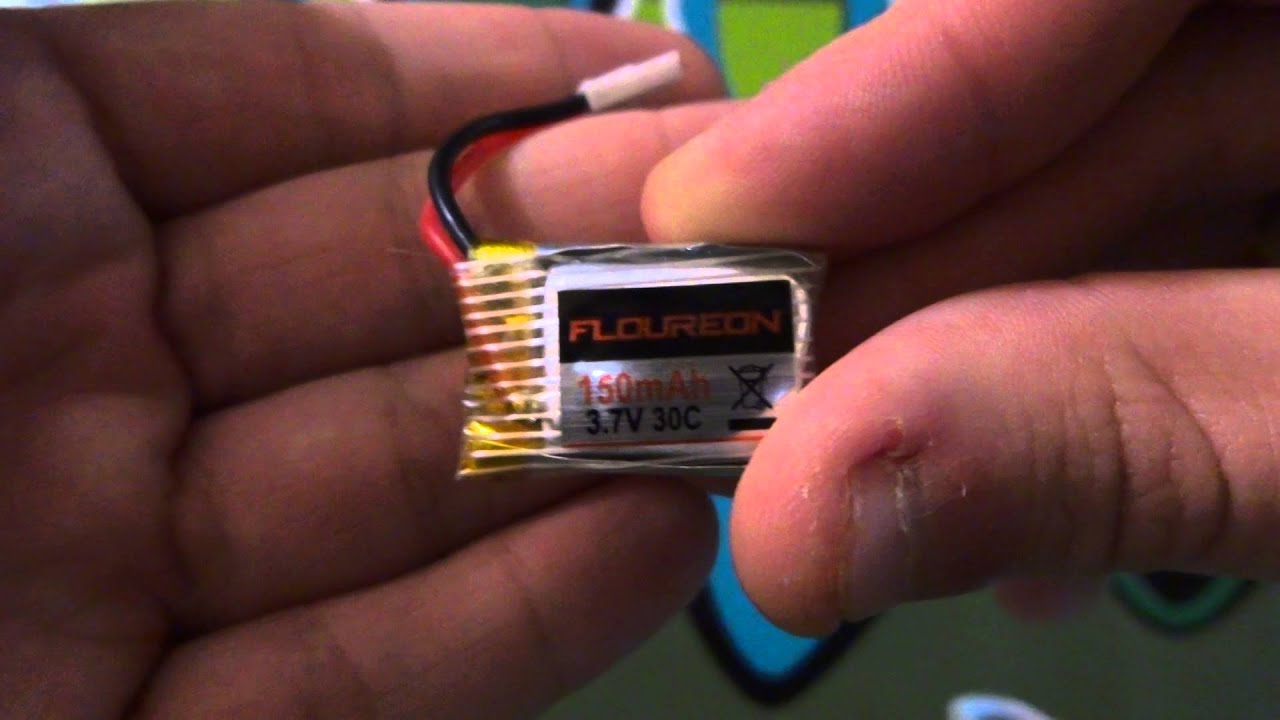 Extra Spare H101 3.7V 150mAh 30C Battery for Floureon H101 - YouTube
