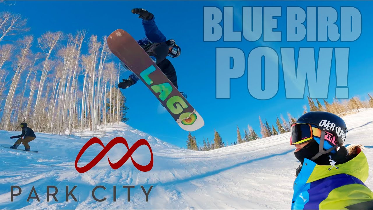 Park City Canyons Utah Blue Bird POW! Snowboarding DREAM! - YouTube