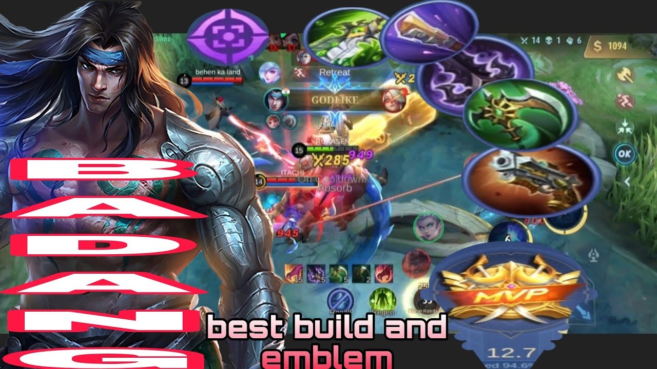 BADANG BEST BUILD||THANKS YOU MOONTON!! BADANG MOBILE LEGENDS - YouTube