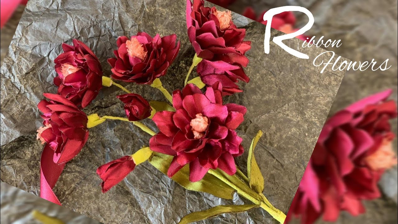 Diy |How to make satin ribbon flowers flowers tutorial | satin ribbon ...