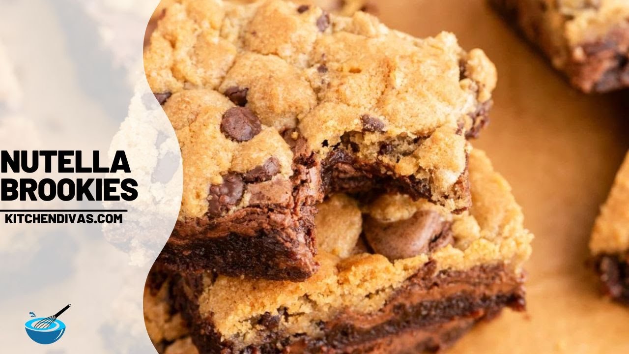 The Best 3 Ingredient Nutella Brookies - YouTube