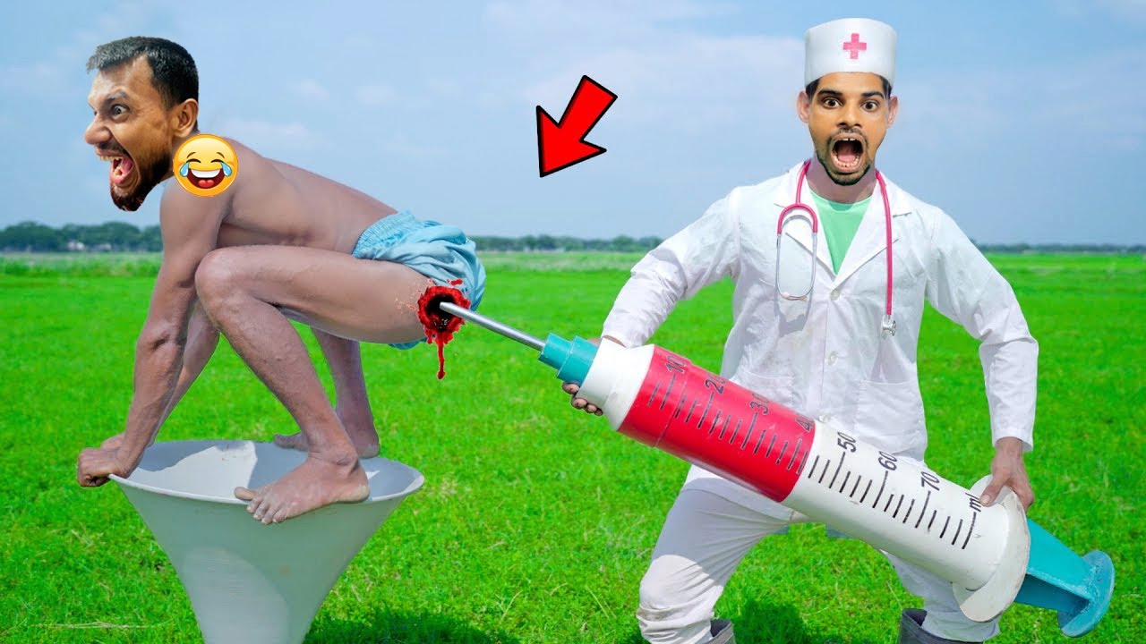 Must Wactch Special Injection Funny Video 😂New Doctor Comedy try to ...