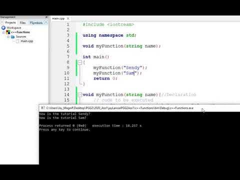 PGG1 C++ functions pass by value and pass by reference - YouTube