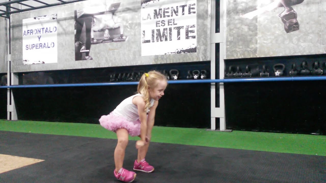 Baby doing burpees at Crossfit Silver South - YouTube