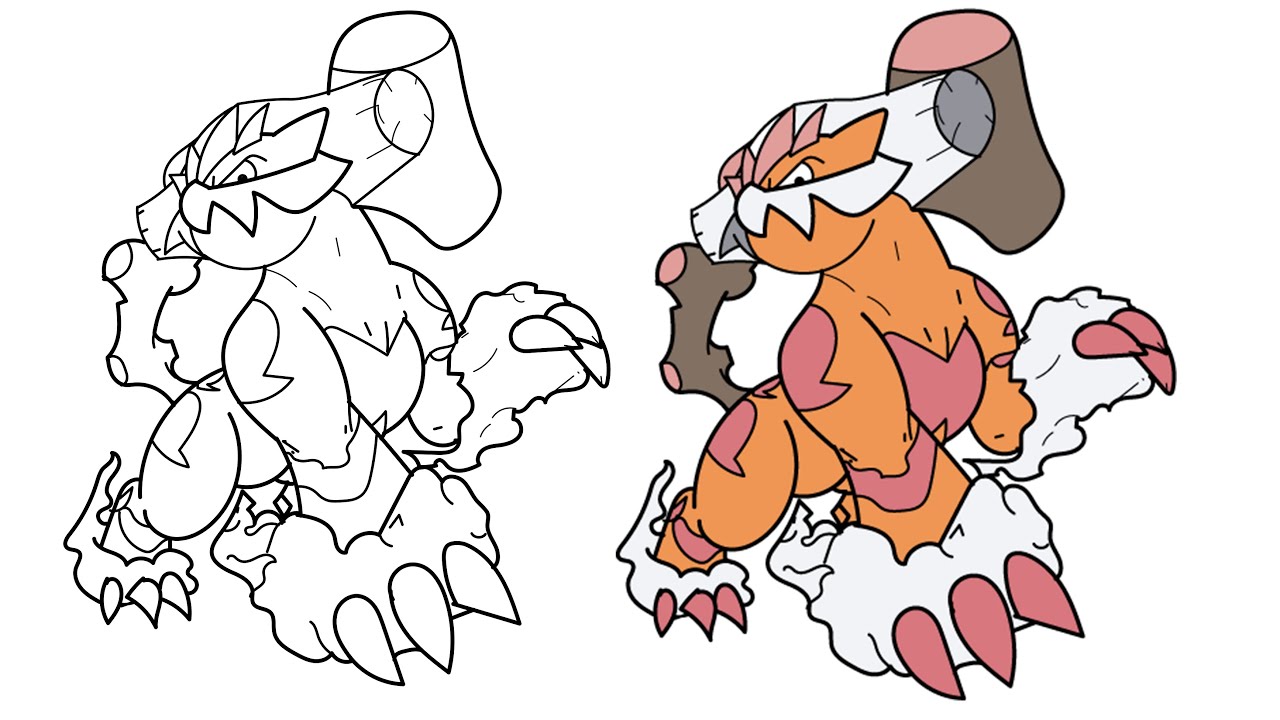 Easy How to draw Pokemon Landorus-T - YouTube