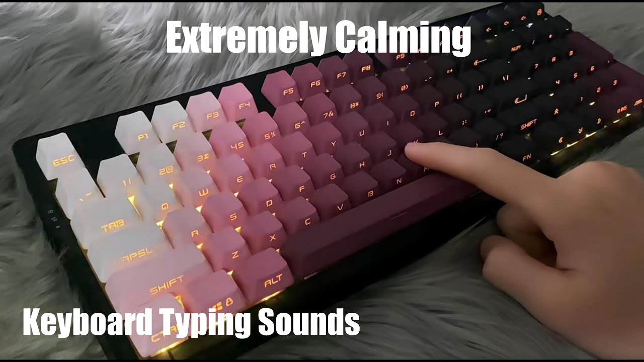 Extremely Calming Keyboard Typing ASMR with Peaceful Piano Music for ...