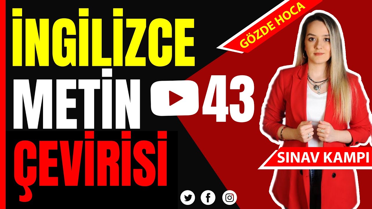 METİN ÇEVİRİ DERSİ I GÖZDE HOCA - YouTube