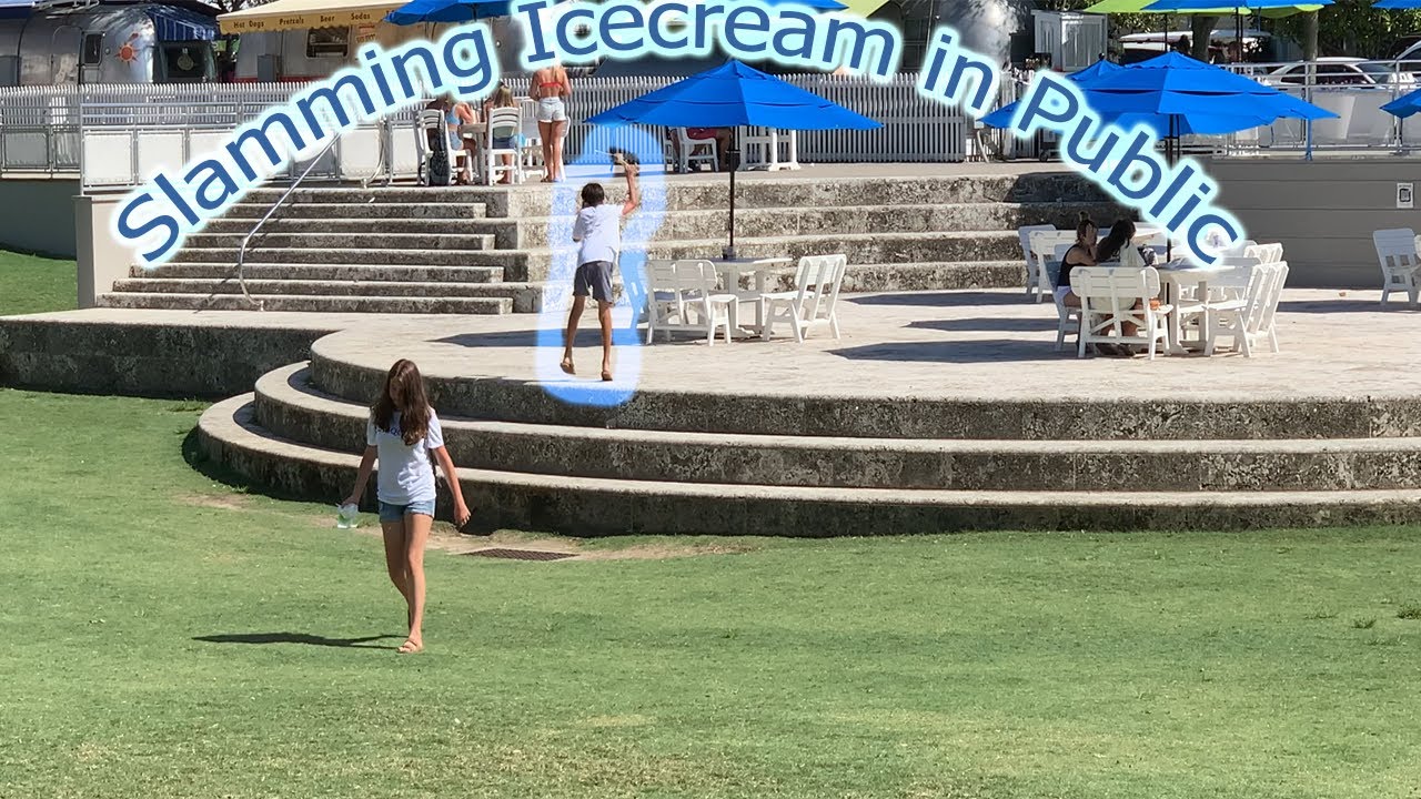 Slamming Ice Cream in Public - YouTube