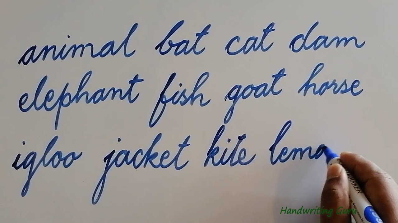 Writing random words from a to z on a whiteboard | Regular writing on a ...