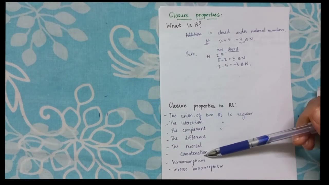 Closure properties of Regular Languages in Finite automata| Regular Language - YouTube