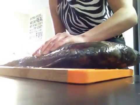 How to clean and scale carp fish - YouTube