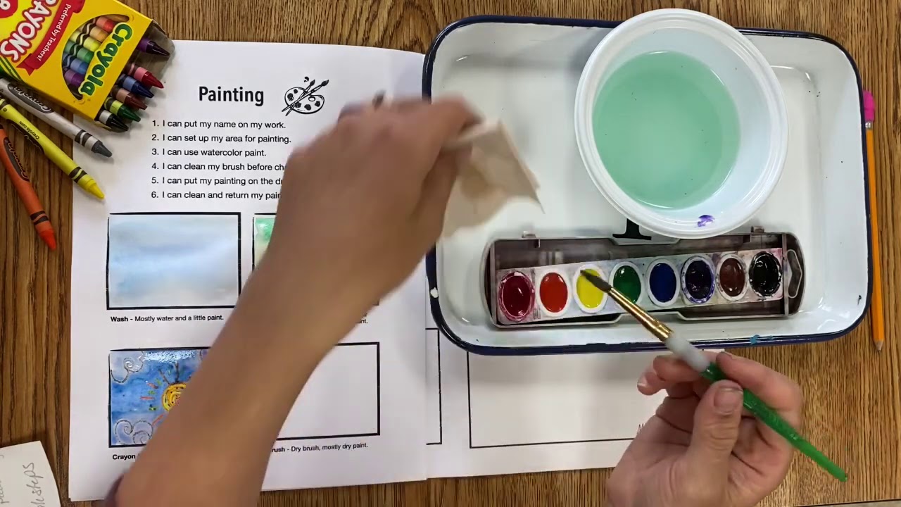 Third grade watercolor techniques - YouTube