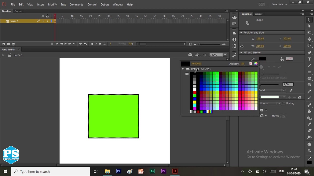 Cara membuat animasi scale - YouTube
