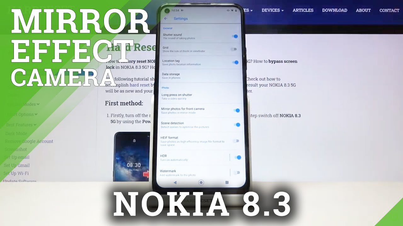 How to Manage Mirror Effect in NOKIA 8.3 – Turn Off Reflection Effect ...