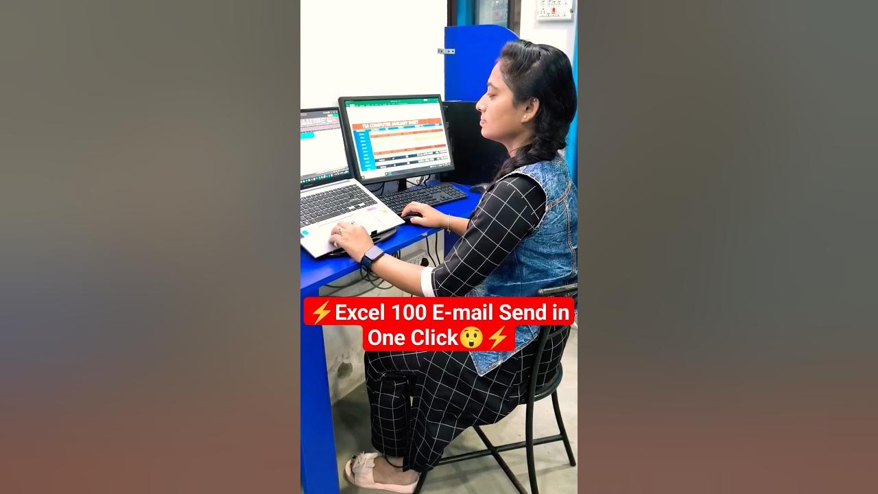 Excel 100 E-mails Send in One Click🔥😲 #viral #excel #exceltips #computer - YouTube