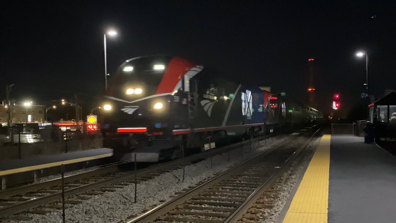 Amtrak 330 leads Amtrak 8 through Mayfair - YouTube