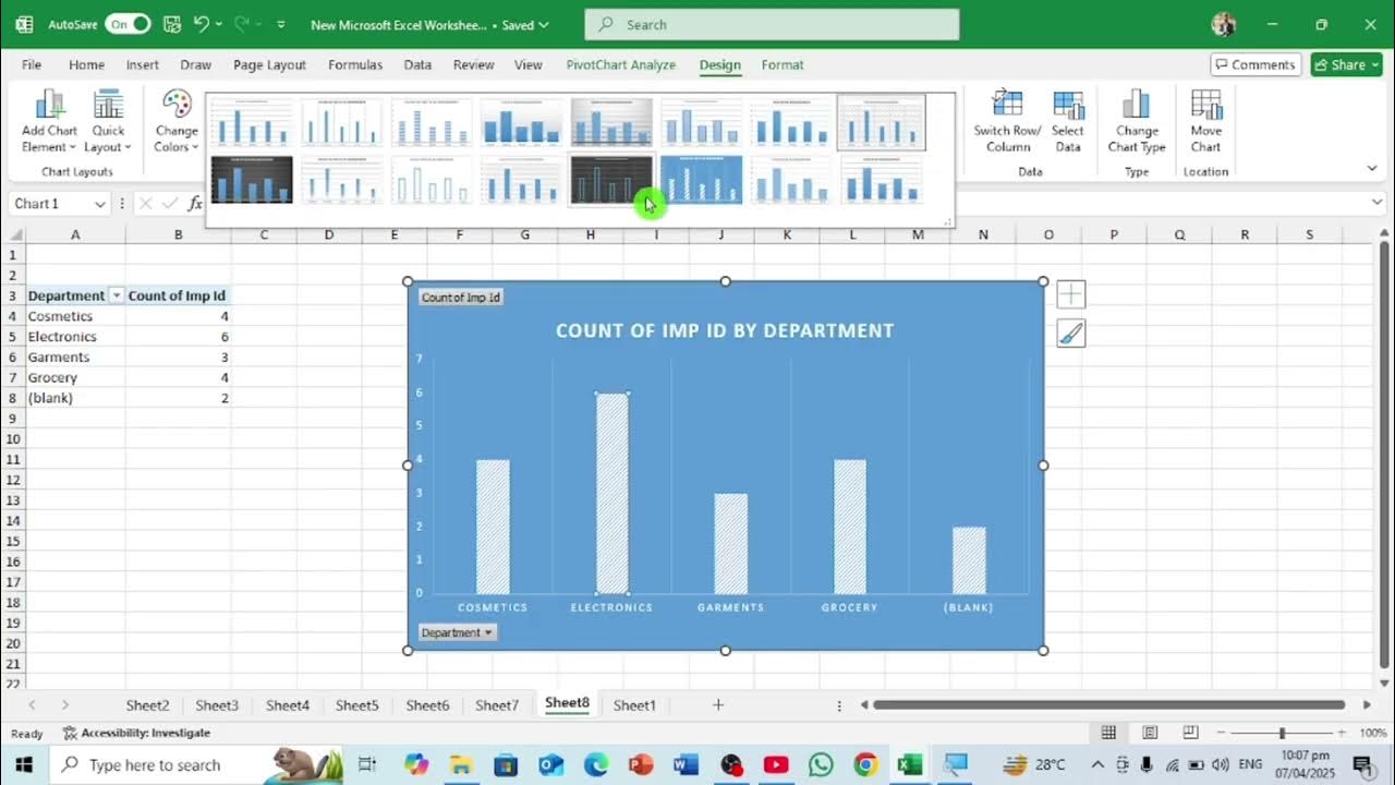 Excel Quick and Simple Charts Tutorials in Hindi tutorial for beginners Insert tab#govinddeoria ...
