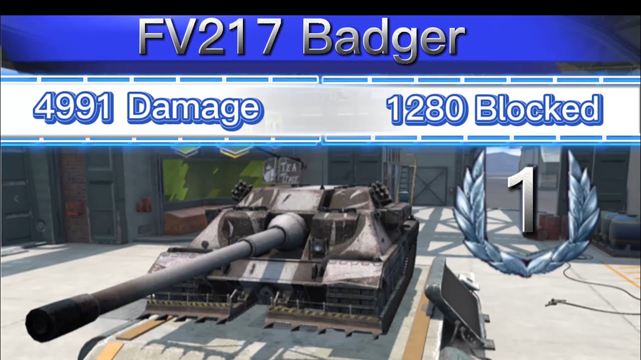 | FV217 Badger | WOT Blitz | 4991 Damage | 1280 Blocked | High Damage ...