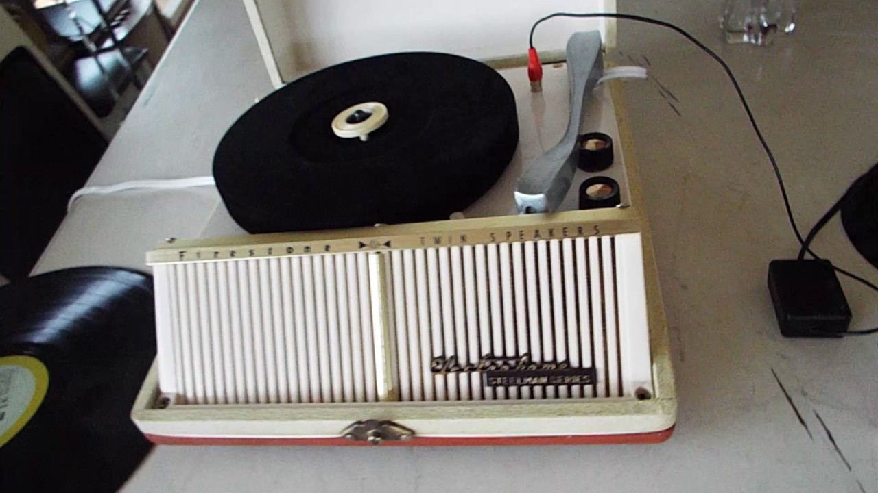 Firestone . Electrohome - Steelman record player playing an iPod. - YouTube