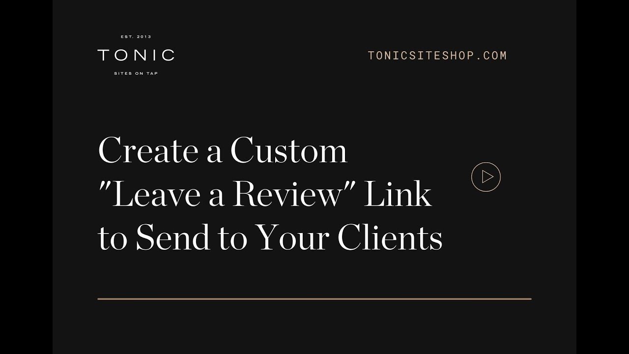 Get More Reviews With This Custom Review Link Hack | Tonic Site Shop