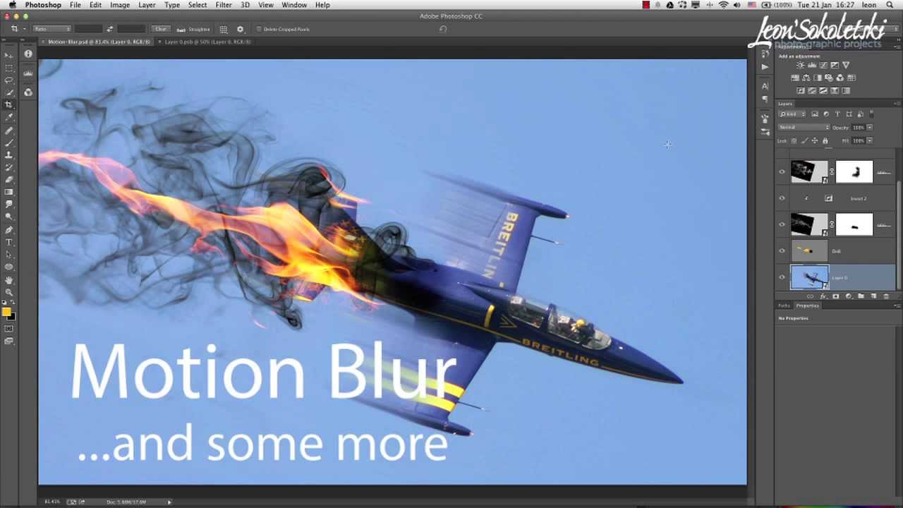 How to do Photoshop Effect Motion Blur - YouTube